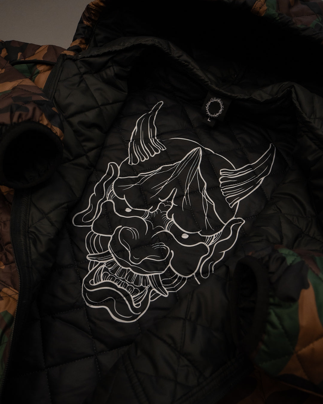 Quilted Oni Jacket - Woodland – Bad Moon Print Press